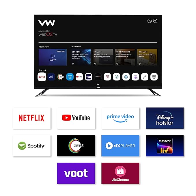 VW 126 cm (50 inches) QL Frameless Series 4K Ultra HD Smart QLED TV VW ...