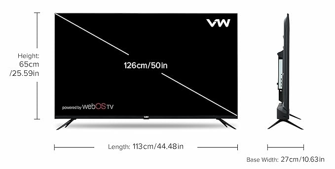 VW 126 cm (50 inches) QL Frameless Series 4K Ultra HD Smart QLED TV VW ...