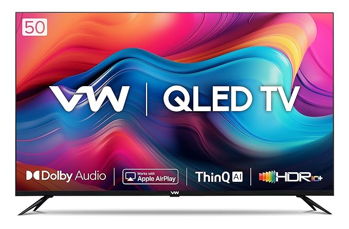 VW 126 cm (50 inches) QL Frameless Series 4K Ultra HD Smart QLED TV VW ...