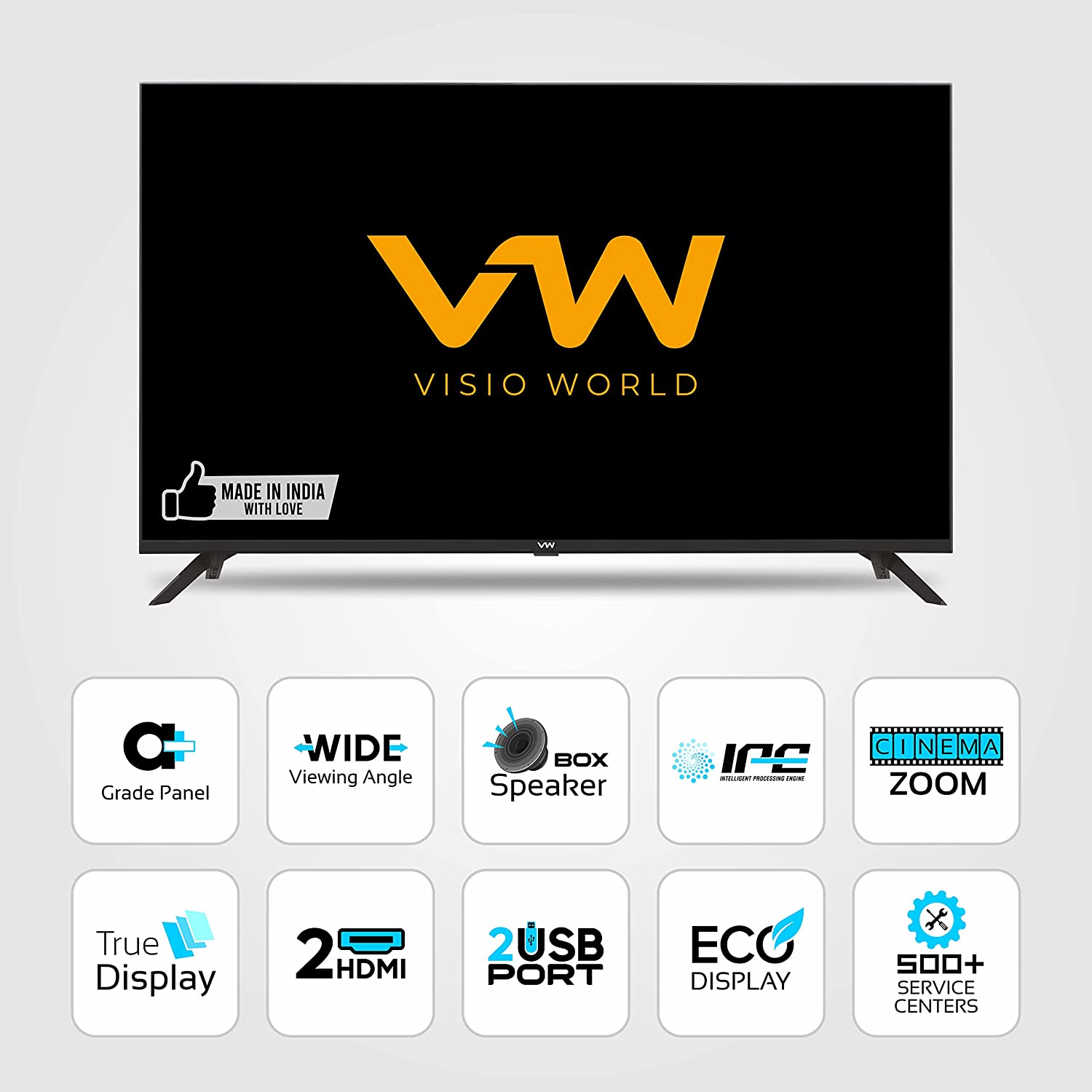 VW 80 cm (32 inches) Frameless Series HD Ready LED TV VW32A (Black ...