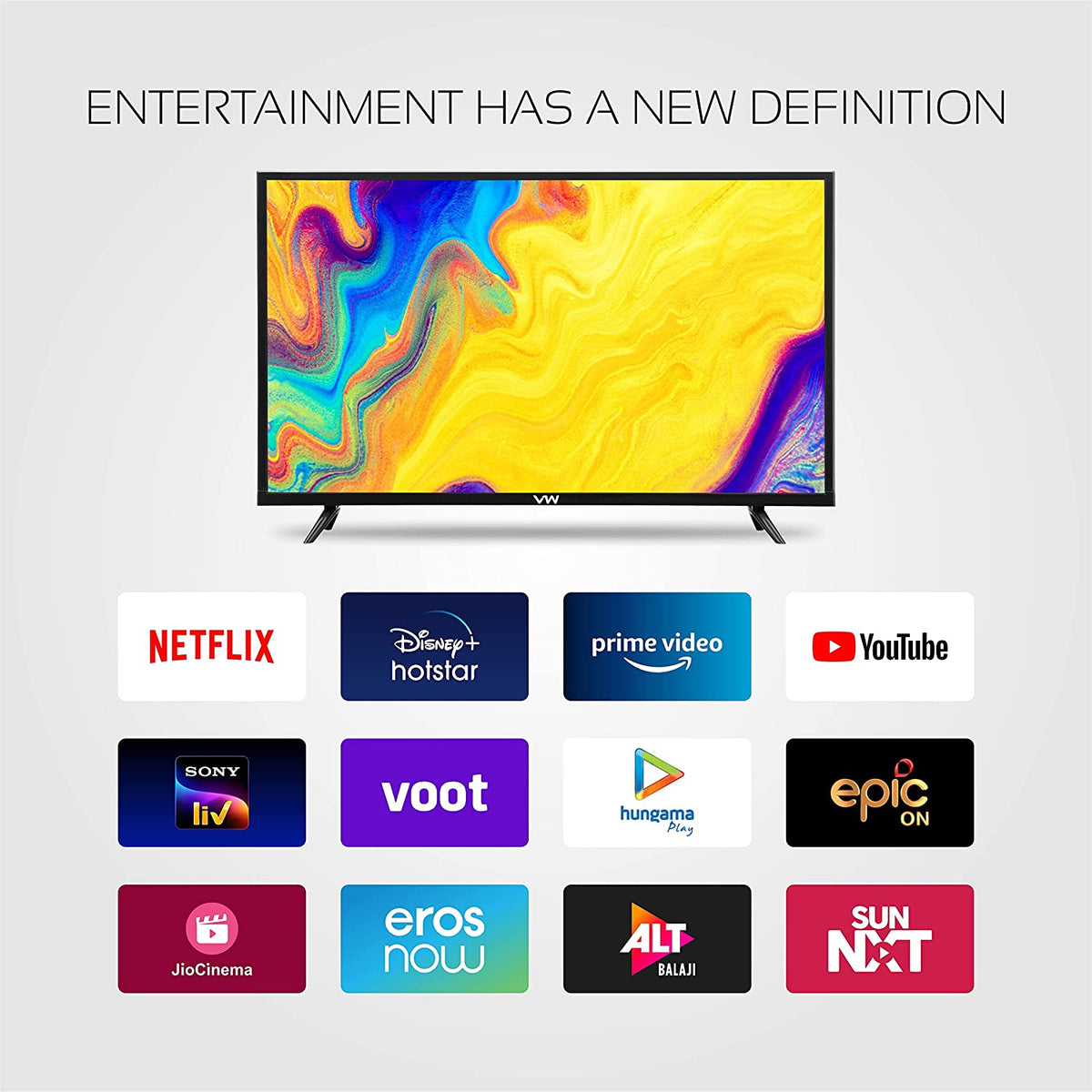 VW 80 cm (32 inches) Frameless Series HD Ready Android Smart LED TV VW ...